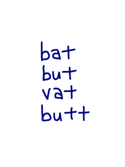 bat / but / vat / butt – nitatango.com