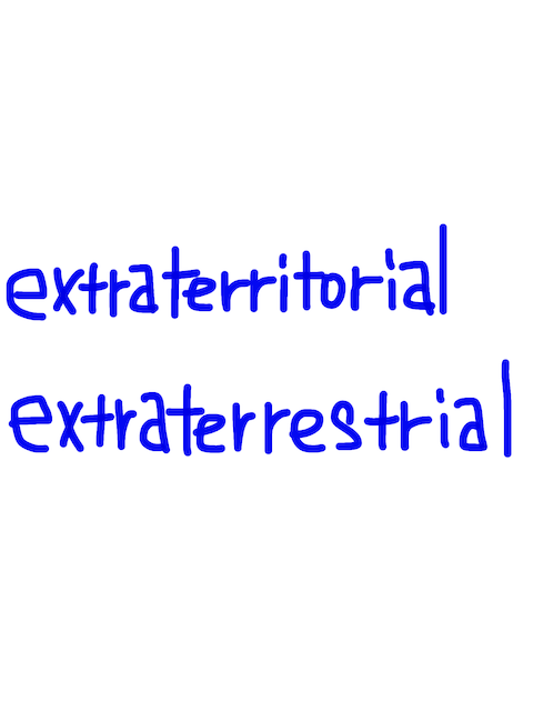 extraterritorial / extraterrestrial – nitatango.com