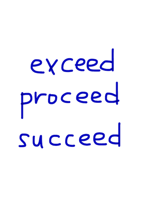 exceed / proceed / succeed – nitatango.com